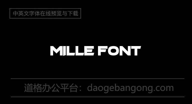 Mille Font字体-英文字体免费字体下载在线转换-道格办公