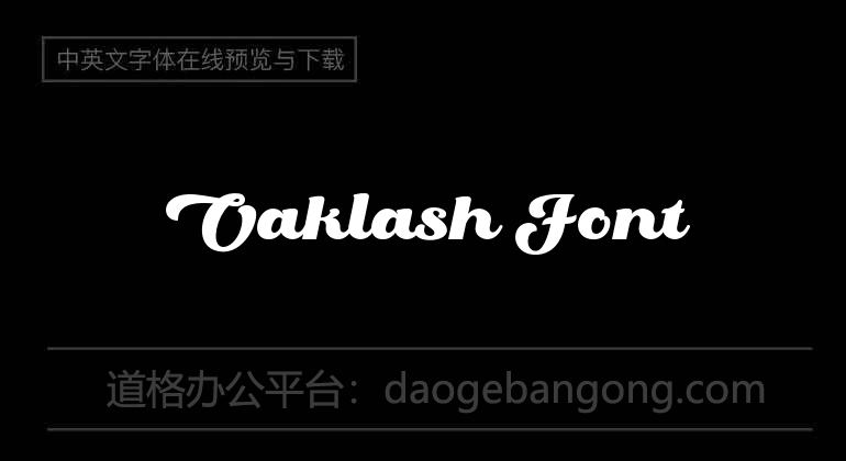 Oaklash Font字体-英文字体免费字体下载在线转换-道格办公