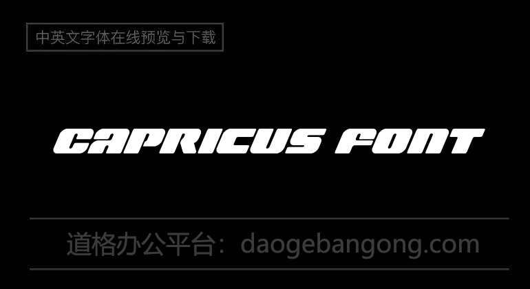 Capricus Font字体-英文字体免费字体下载在线转换-道格办公