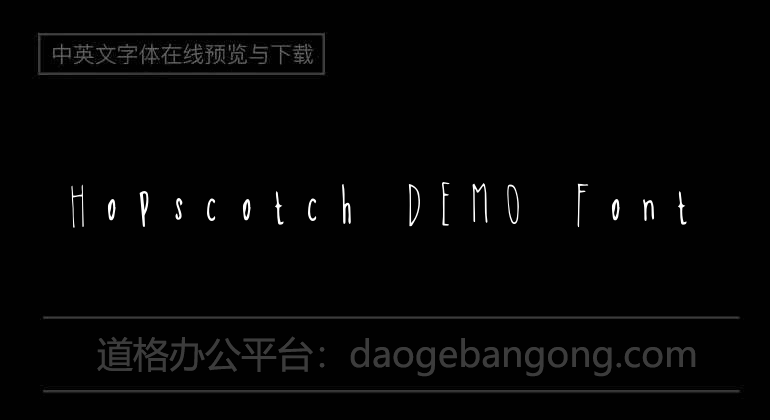 Hopscotch DEMO Font字体-英文字体免费字体下载在线转换-道格办公