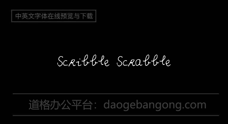 Scribble Scrabble字体-英文字体免费字体下载在线转换-道格办公