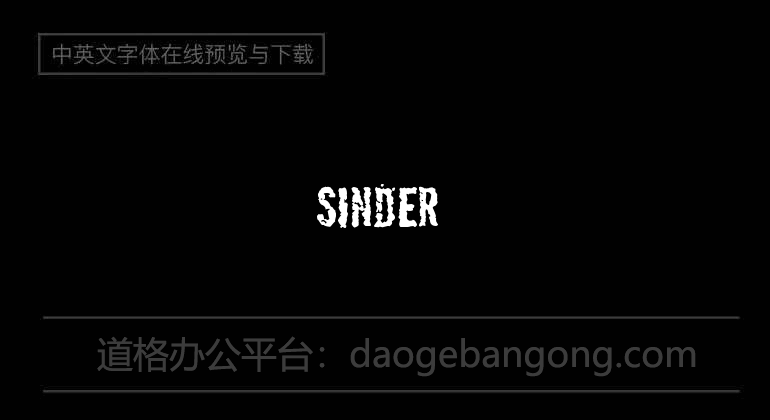 Sinder 字体-英文字体免费字体下载在线转换-道格办公