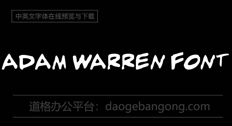 adam warren Font字体-English Fonts免费字体下载在线转换-道格办公