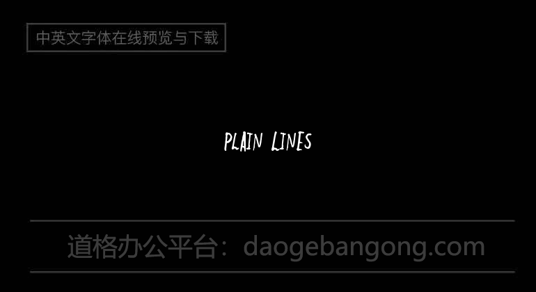 Plain Lines字体-英文字体免费字体下载在线转换-道格办公