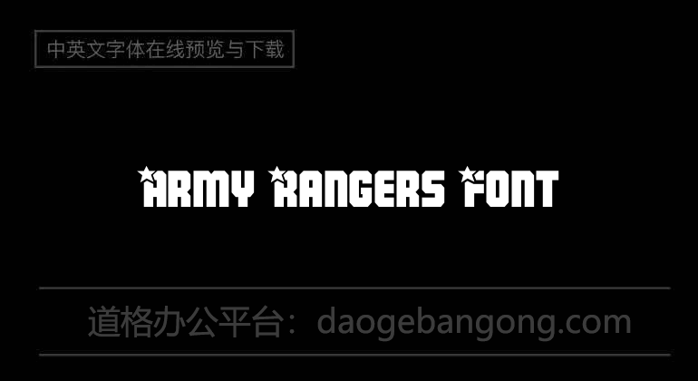 Army Rangers Font字体-英文字体免费字体下载在线转换-道格办公