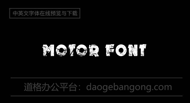 MOTOR Font字体-English Fonts免费字体下载在线转换-道格办公