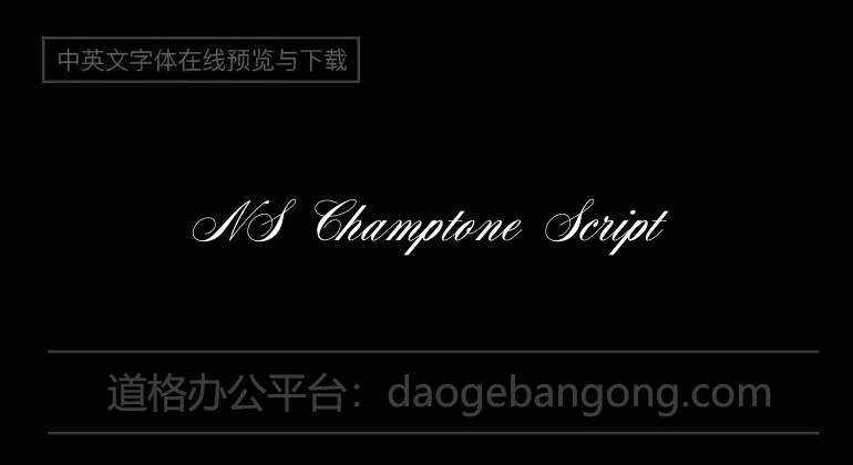 NS Champtone Script字体-英文字体免费字体下载在线转换-道格办公