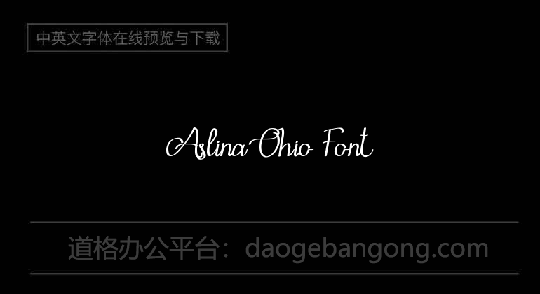 Aslina Ohio Font字体-英文字体免费字体下载在线转换-道格办公