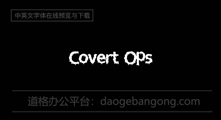 Covert Ops字体-Iconian Fonts出品免费字体下载在线转换-道格办公
