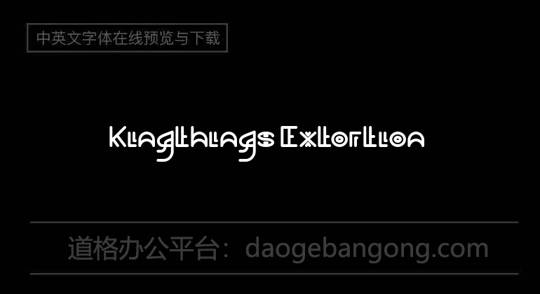 Kingthings Extortion 字体-英文字体免费字体下载在线转换-道格办公