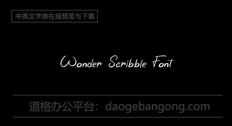 Wonder Scribble Font字体-英文字体免费字体下载在线转换-道格办公