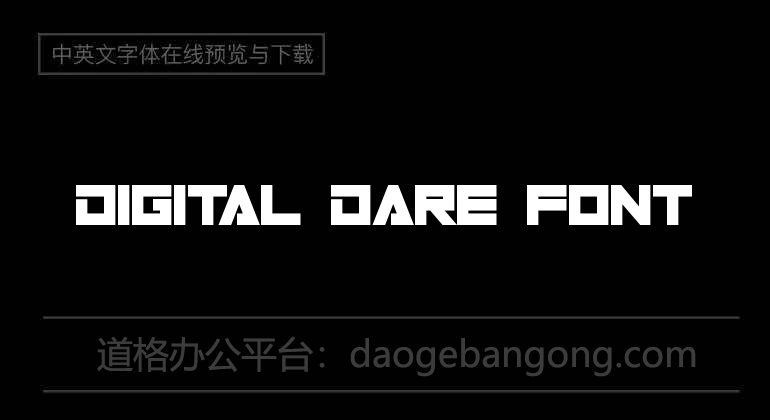 Digital Dare Font字体-English Fonts免费字体下载在线转换-道格办公