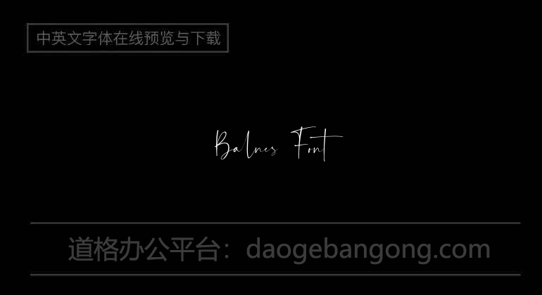 Balnes Font字体-英文字体免费字体下载在线转换-道格办公