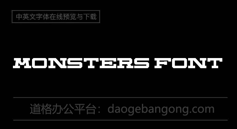 Monsters Font字体-英文字体免费字体下载在线转换-道格办公