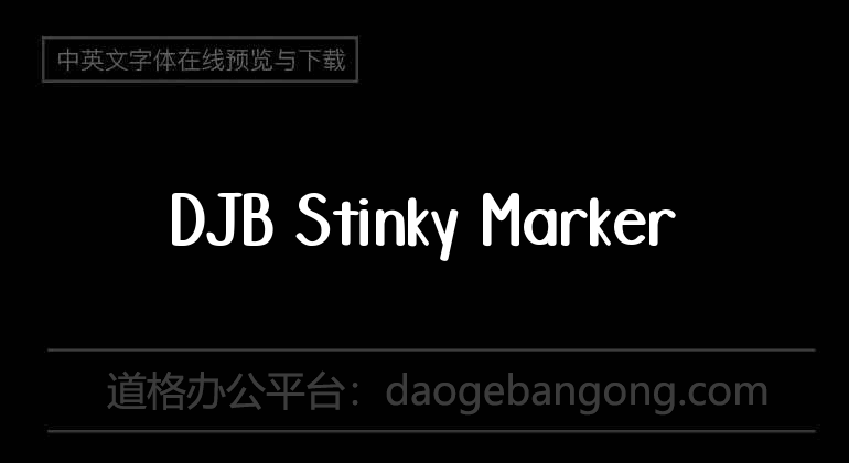 DJB Stinky Marker字体-英文字体免费字体下载在线转换-道格办公