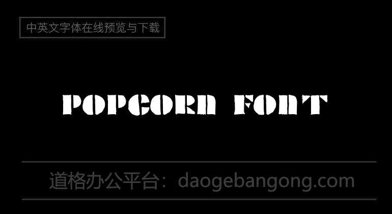 POPCORN Font字体-英文字体免费字体下载在线转换-道格办公