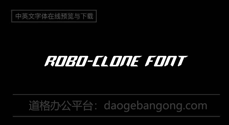 Robo-Clone Font字体-英文字体免费字体下载在线转换-道格办公