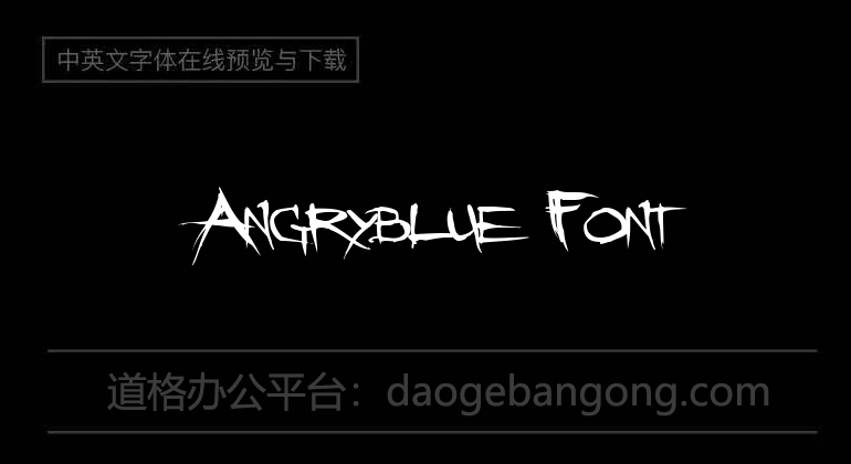 Angryblue Font字体-英文字体免费字体下载在线转换-道格办公