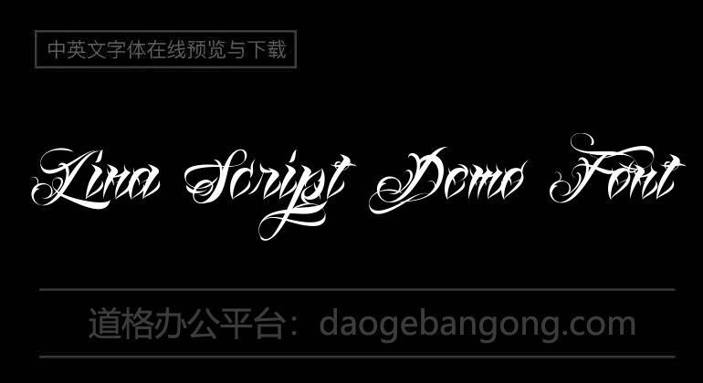 Lina Script Demo Font字体-英文字体免费字体下载在线转换-道格办公