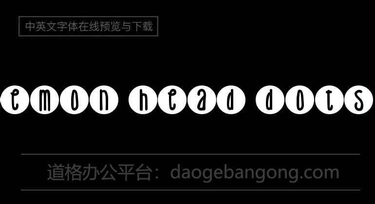 DJB Lemon Head Dots Font字体-英文字体免费字体下载在线转换-道格办公