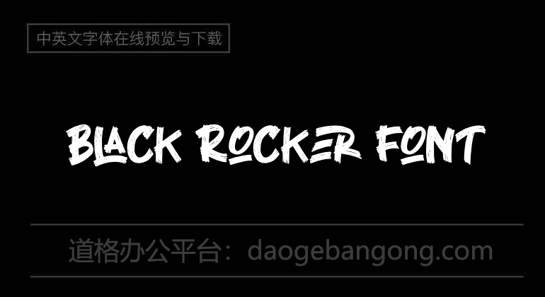 Black Rocker Font字体-英文字体免费字体下载在线转换-道格办公