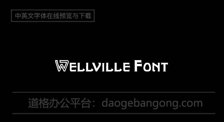 Wellville Font字体-英文字体免费字体下载在线转换-道格办公