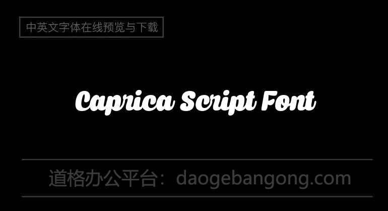 Caprica Script Font字体-英文字体免费字体下载在线转换-道格办公