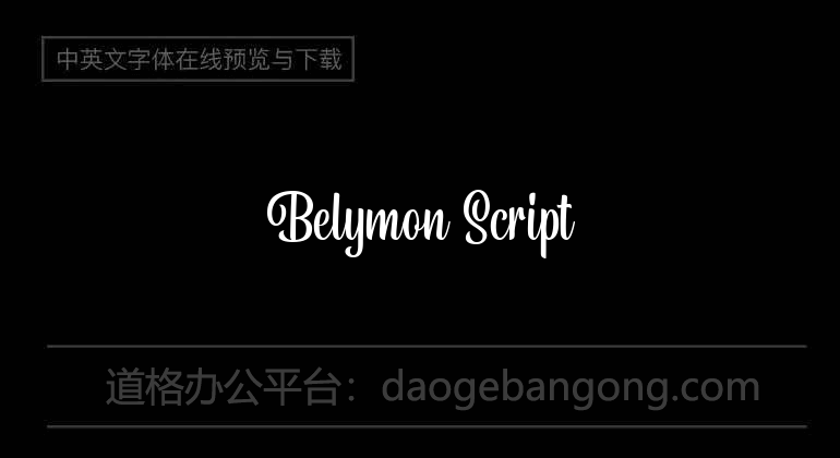 Belymon Script字体-英文字体免费字体下载在线转换-道格办公
