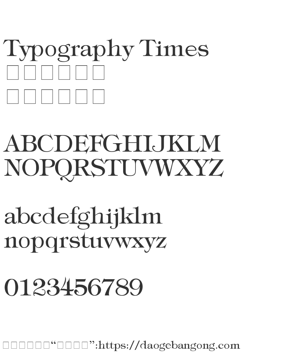 Typography Times字体-Typeface Florence出品免费字体下载在线转换-道格办公