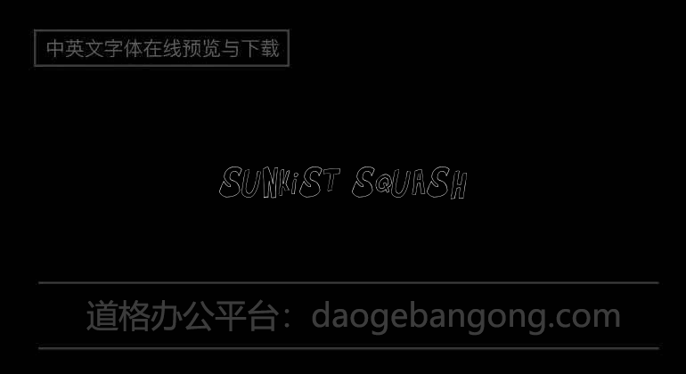 Sunkist Squash字体-英文字体免费字体下载在线转换-道格办公