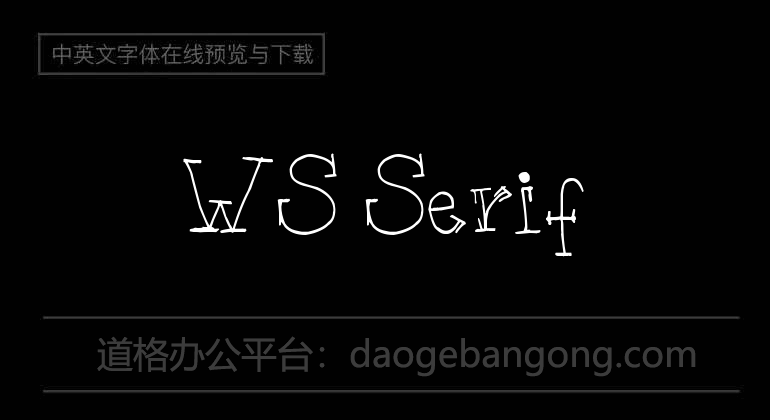 WS Serif字体-wiccked stepmother fonts出品免费字体下载在线转换-道格办公