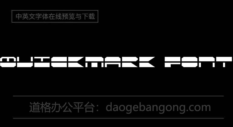 QuickMark Font字体-英文字体免费字体下载在线转换-道格办公