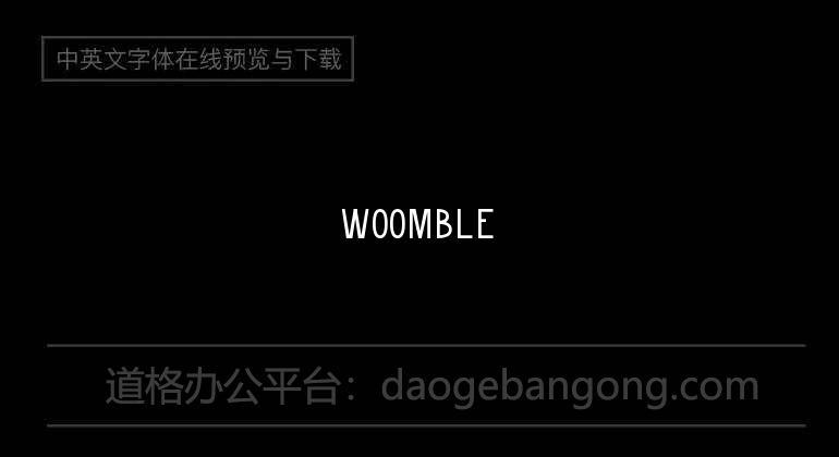 Woomble字体-Produced by The Space Wanderer免费字体下载在线转换-道格办公