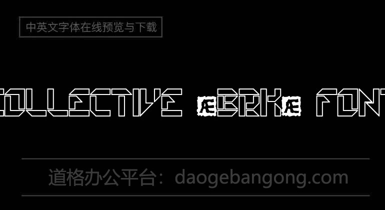 Collective (BRK) Font字体-英文字体免费字体下载在线转换-道格办公