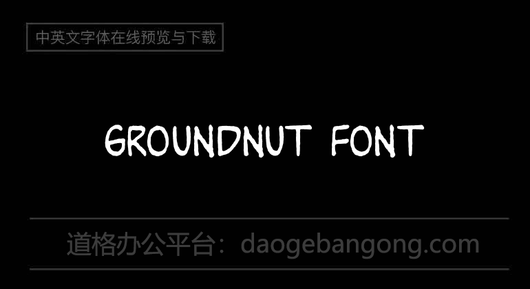 Groundnut Font字体-英文字体免费字体下载在线转换-道格办公