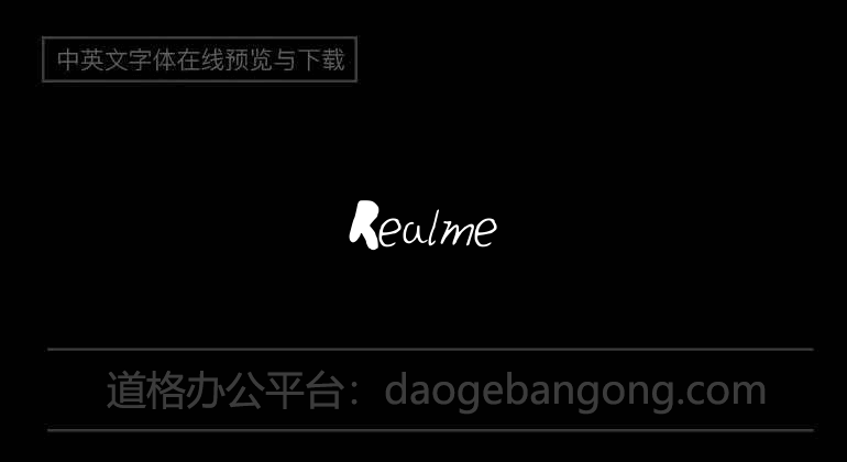 Realme字体-Daniel Hjort出品免费字体下载在线转换-道格办公