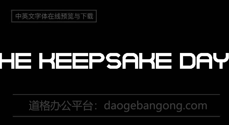 The Keepsake Days字体-NALGames出品免费字体下载在线转换-道格办公