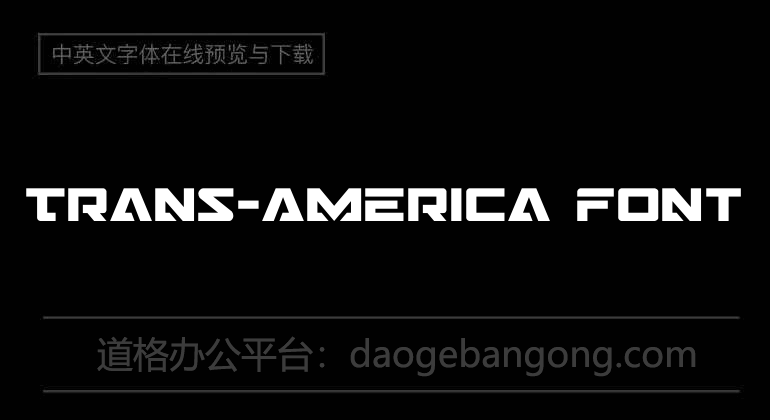 Trans-America Font字体-英文字体免费字体下载在线转换-道格办公