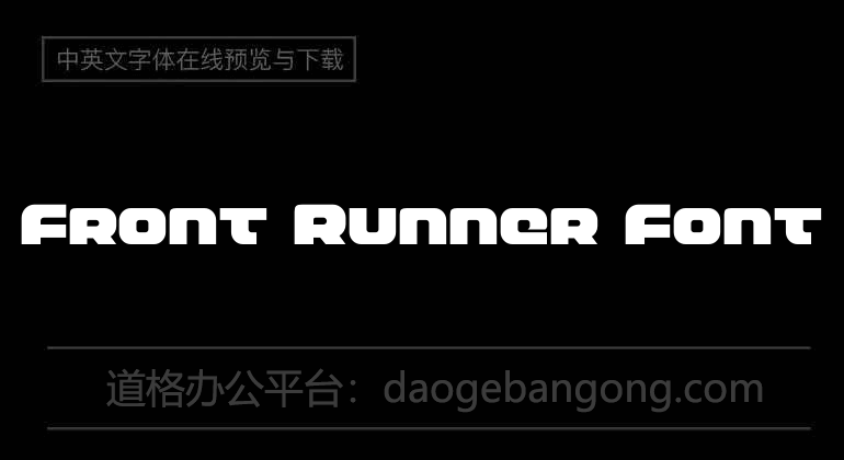 Front Runner Font字体-英文字体免费字体下载在线转换-道格办公