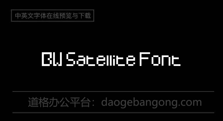 BW Satellite Font字体-英文字体免费字体下载在线转换-道格办公
