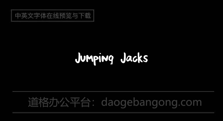 Jumping Jacks字体-Produced by Kelsey Ann G免费字体下载在线转换-道格办公