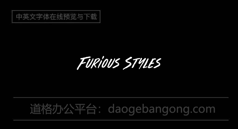 Furious Styles字体-英文字体免费字体下载在线转换-道格办公