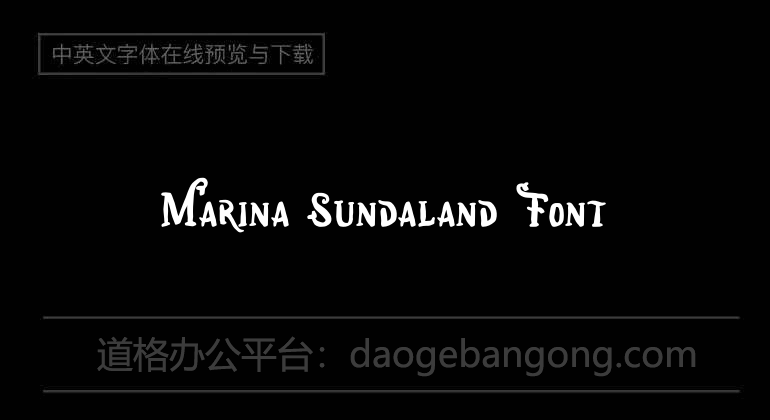 Marina Sundaland Font字体-English Fonts免费字体下载在线转换-道格办公