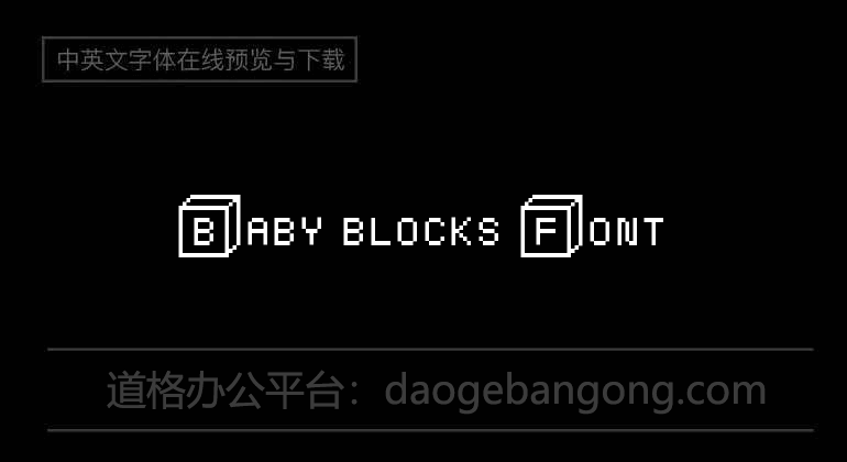 Baby blocks Font字体-英文字体免费字体下载在线转换-道格办公