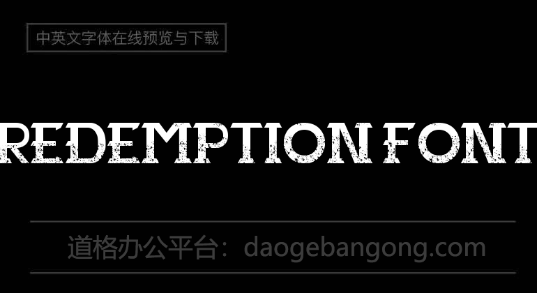 Redemption Font字体-英文字体免费字体下载在线转换-道格办公