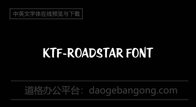 KTF-Roadstar Font字体-英文字体免费字体下载在线转换-道格办公