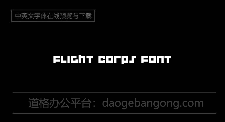 Flight Corps Font字体-英文字体免费字体下载在线转换-道格办公