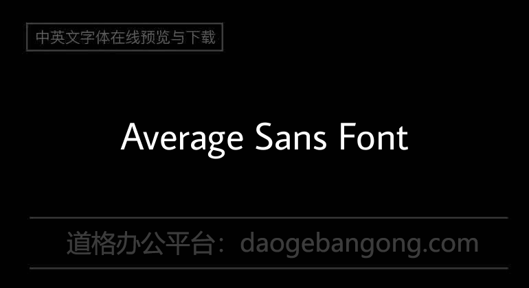 Average Sans Font字体-英文字体免费字体下载在线转换-道格办公