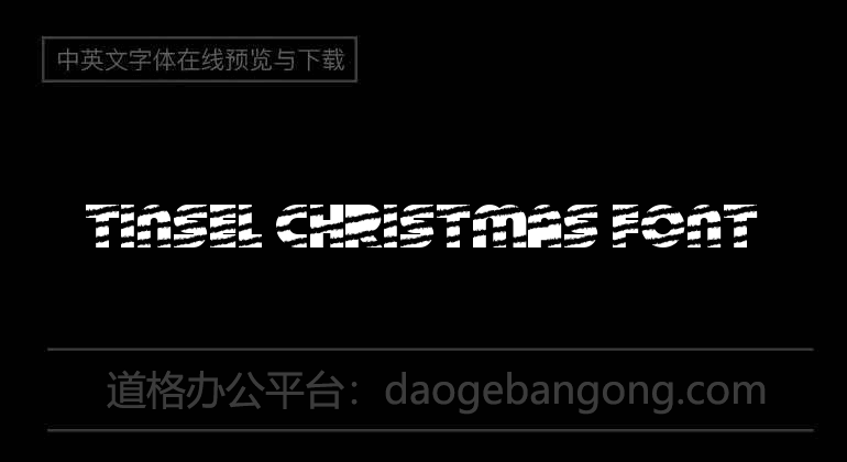 Tinsel Christmas Font字体-英文字体免费字体下载在线转换-道格办公