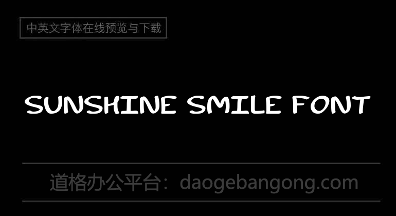 Sunshine Smile Font字体-英文字体免费字体下载在线转换-道格办公